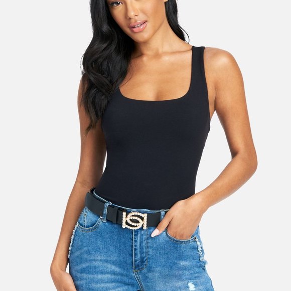 bebe | Accessories | Bebe Logo Faux Pearl Buckle Belt | Poshmark